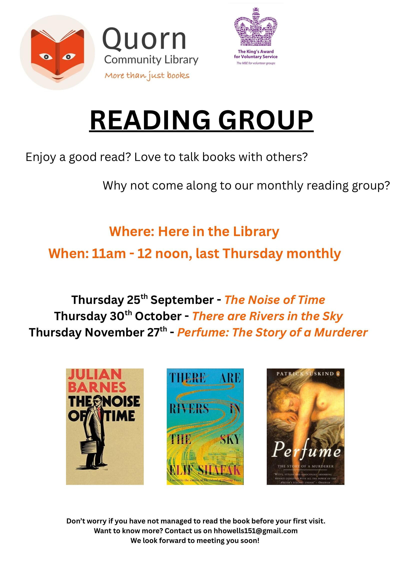 Reading group – Quorn Community Library